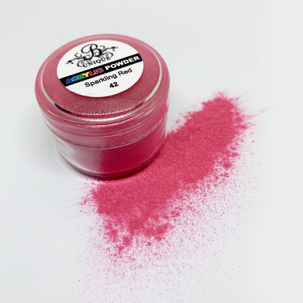 Sparkling Red Acrylic Powder – B Unique